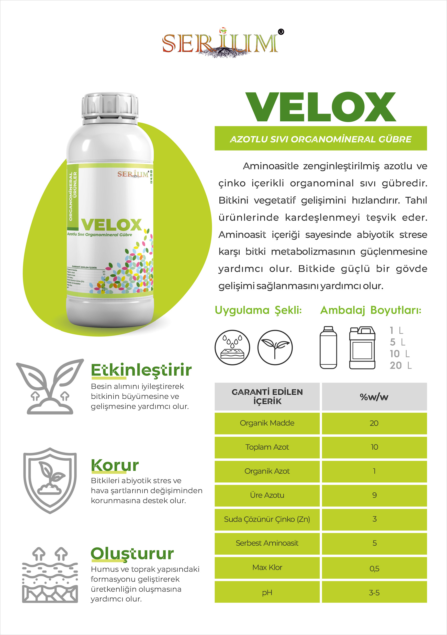 SERIUM VELOX - Zafer Tarım Market